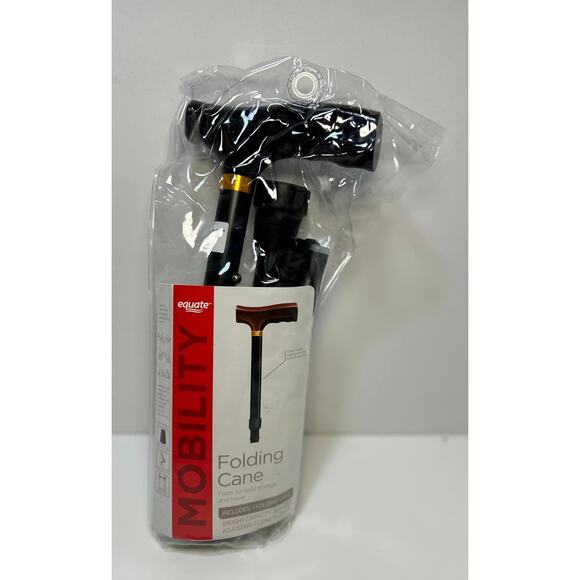 Equate | Other | Equate Folding Mobility Cane Black Weight Limit 30 Lbs ...
